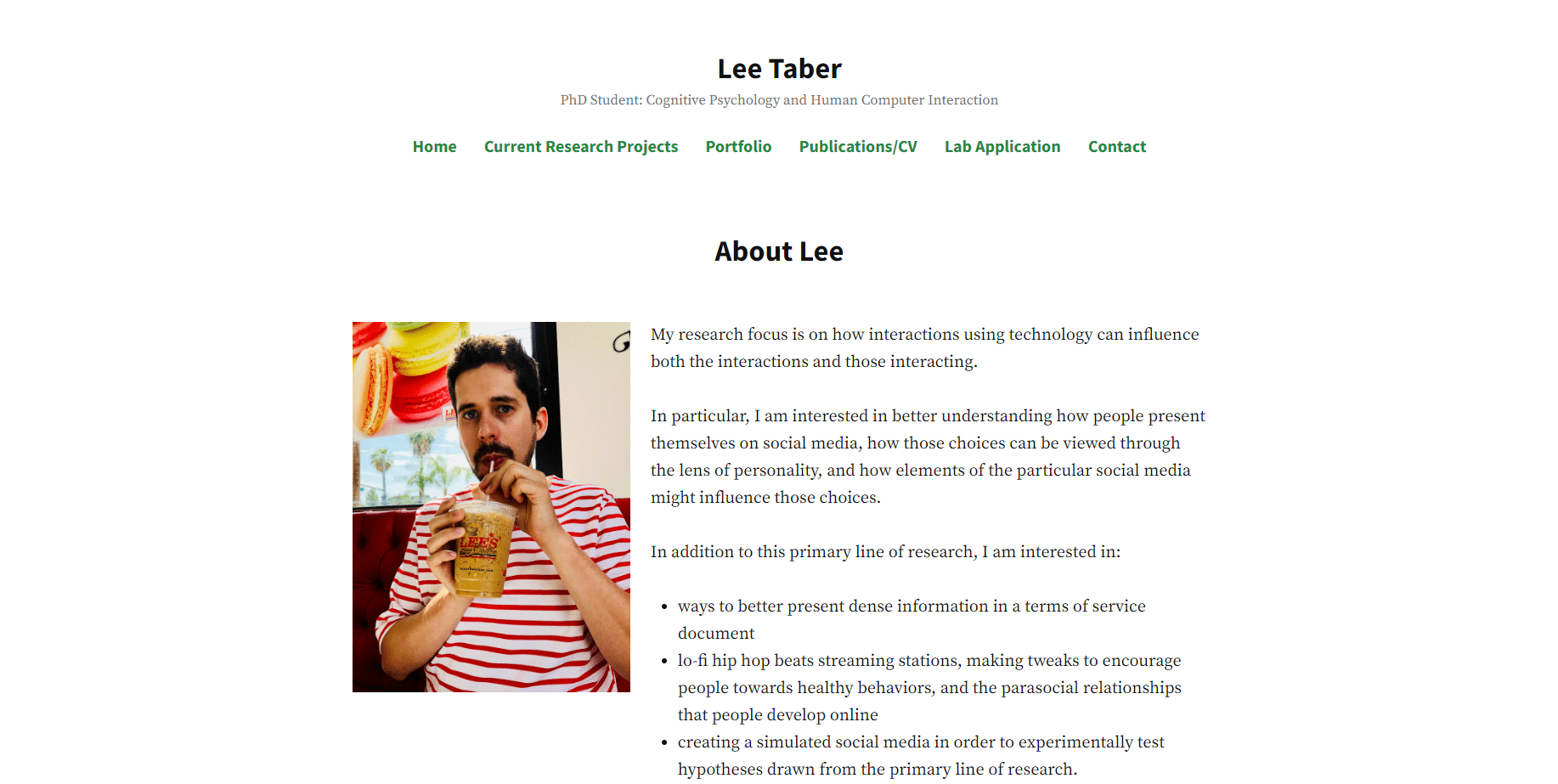 9 great personal academic website examples - Acamedia.uk