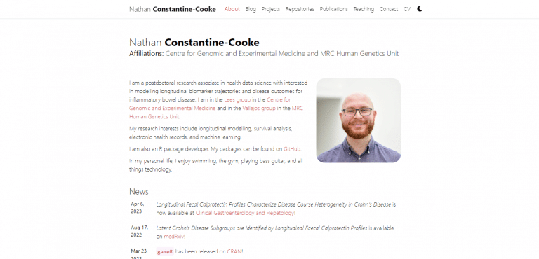 9 great personal academic website examples - Acamedia.uk